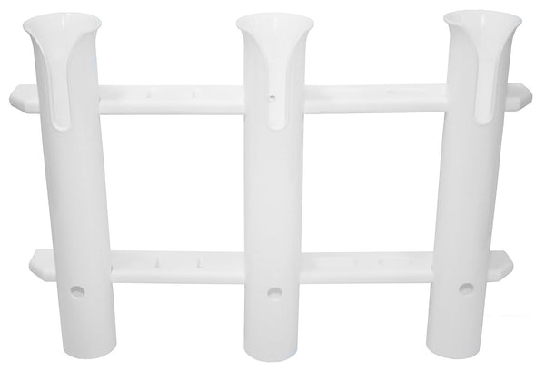 3 Rod Holder Vertical Rack Boat Fishing Marine Storage White Plastic