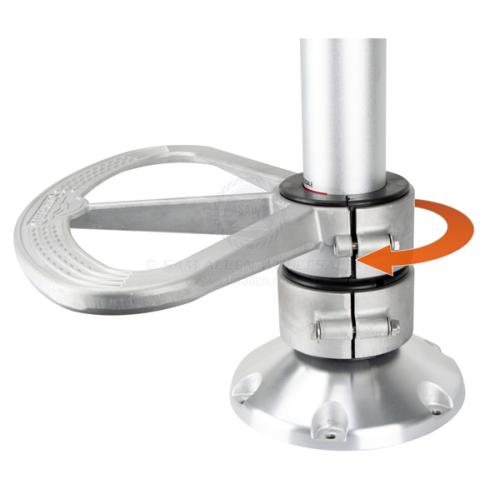 Boat Pedestal Footrest Suits Tube Post 72.6mm Heavy-duty cast Aluminiu