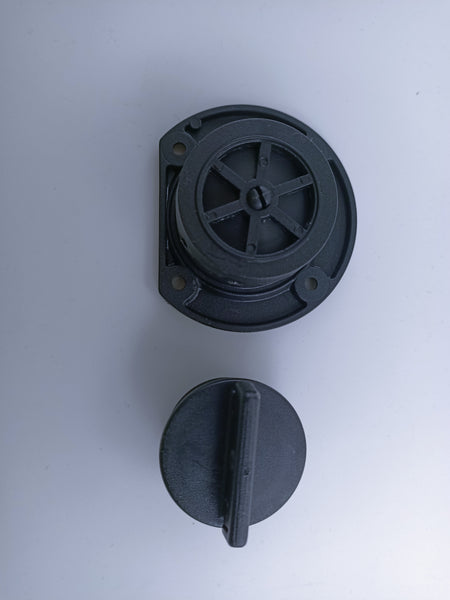 2 x Boat Bungs Chrome Base with plastic Bung Coarse Thread