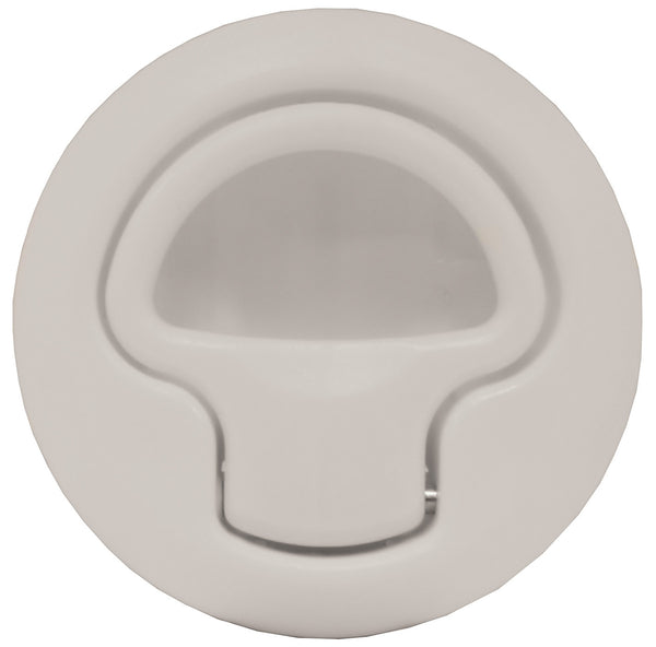 4 Flush Mount Pull Latch 62mm Suits up to 18mm deep White