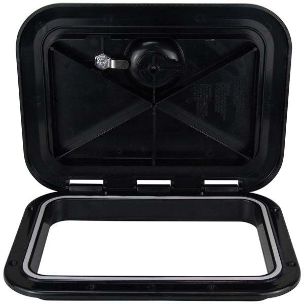 Access Hatch Caravan Boat Access Locker Black 375x280 Lock