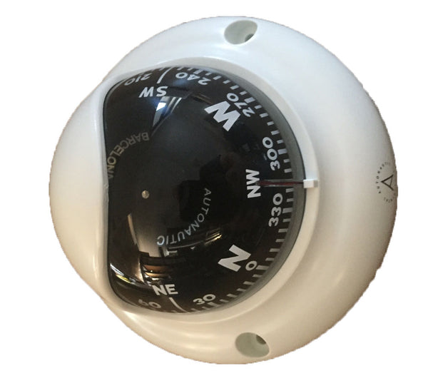 Boat Compass SURFACE MOUNT no Holes Powerboat Compass White with light