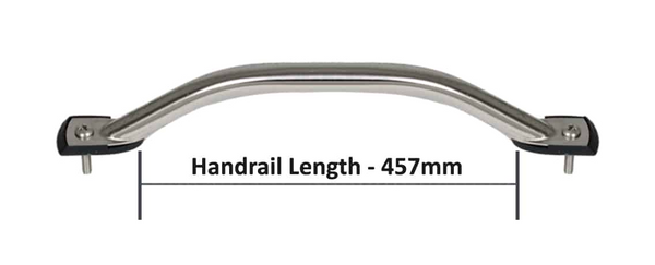 316 Stainless Steel Grab Handle 19mm Diameter 457mm (18") L